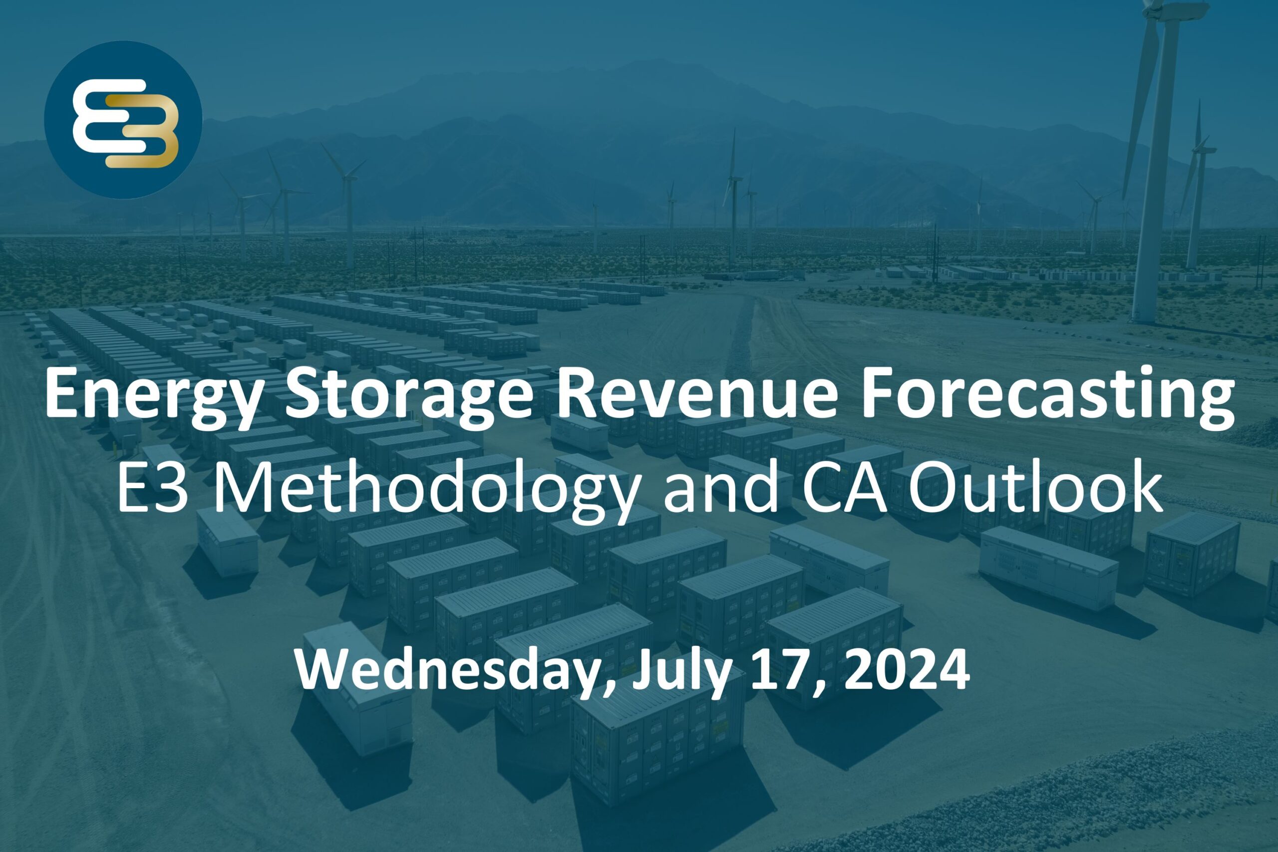 Webinar Recording: E3's Views on the California Storage Market - E3